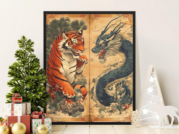 japanese tiger wall art