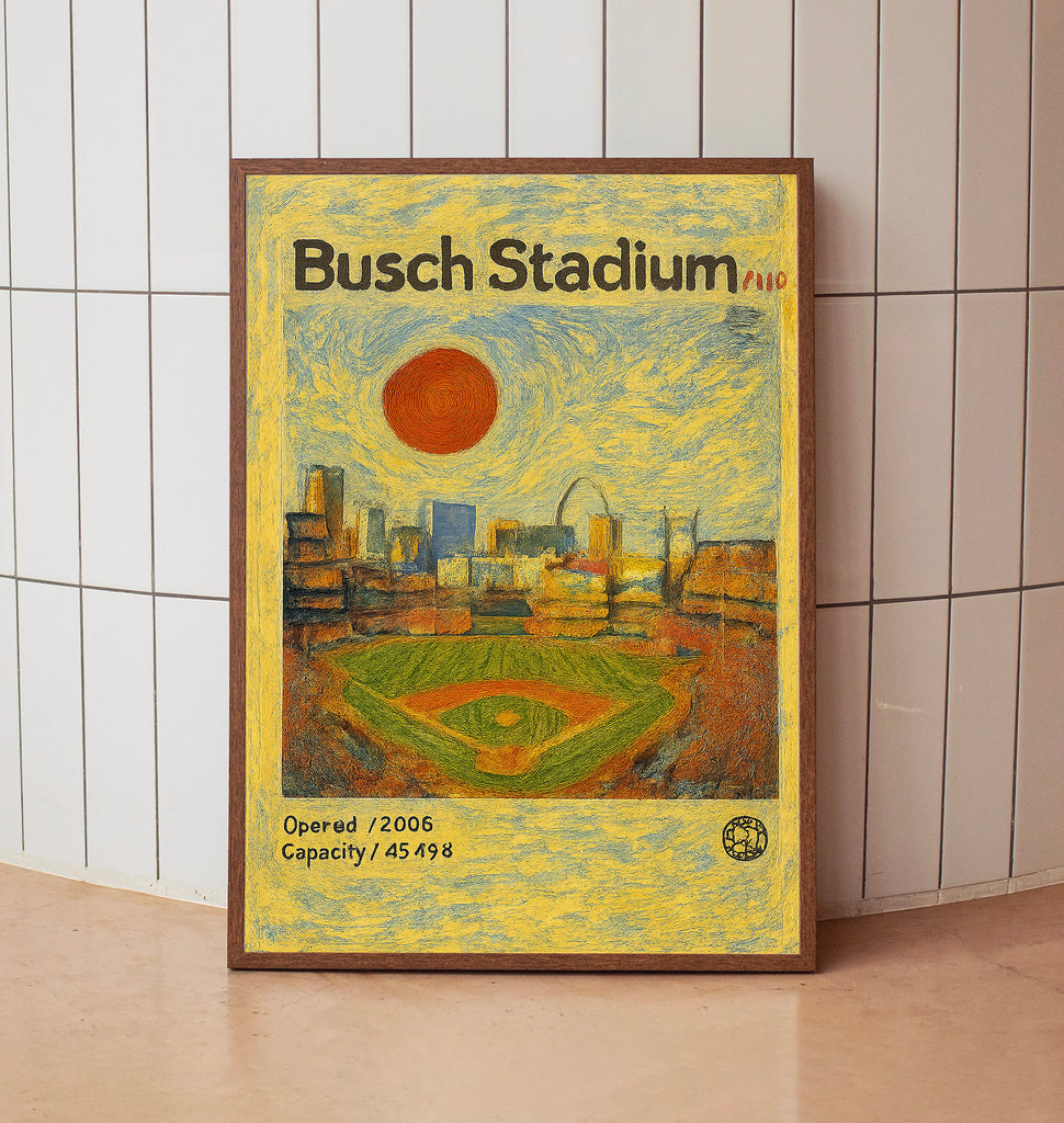 Busch Stadium Poster, Cardinals Poster, Minimalist, Helvetica, Mid-Cen ...