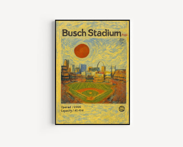 Busch Stadium Poster, Cardinals Poster, Minimalist, Helvetica, Mid-Cen ...