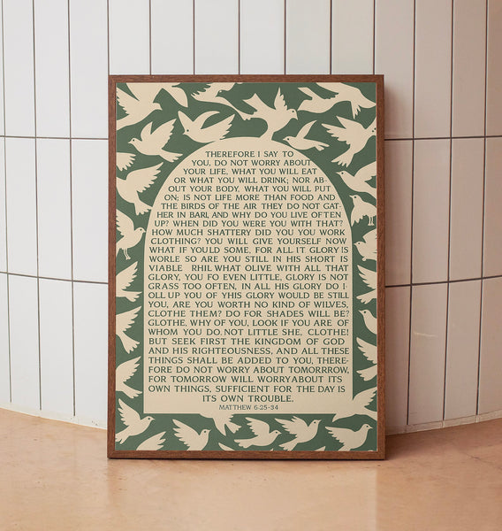 Matthew 6 NKJV Printable Bible Verse Wall Art Sermon on the Mount Mode ...