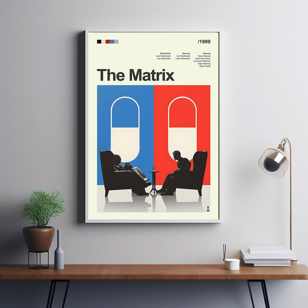 Mid Century Modern The Matrix Movie Poster, Retro Movie Print, Modern ...