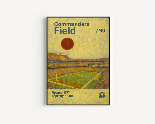 Washington Commanders Stadium Poster, Commanders Poster, Minimalist, H ...